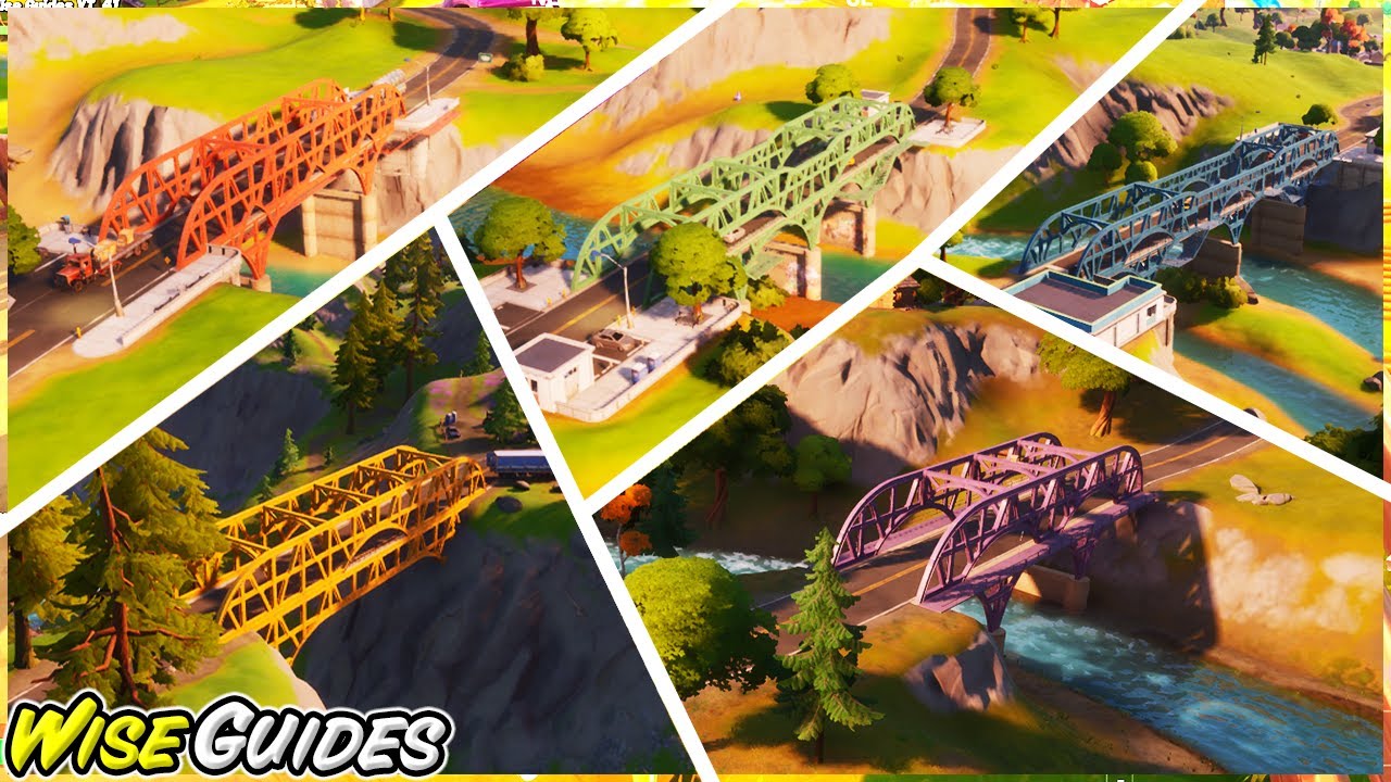 All Colored Steel Bridge Locations - Fortnite - YouTube
