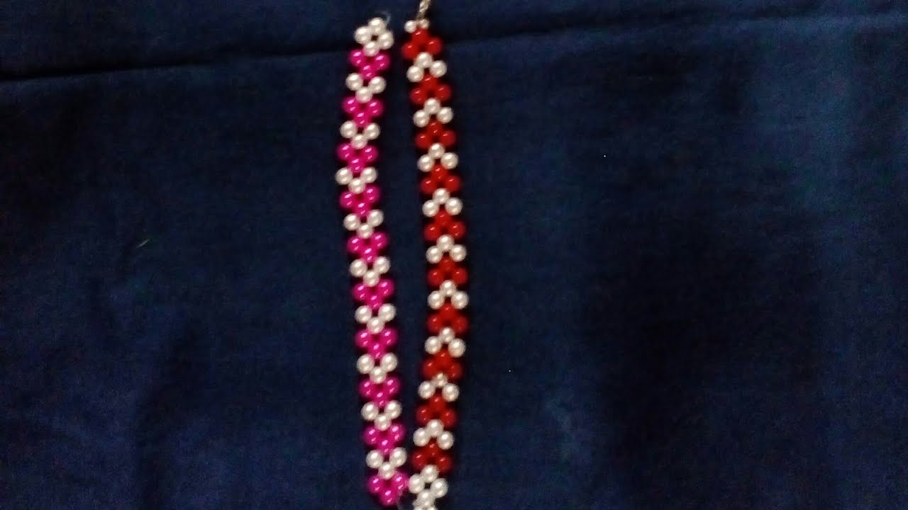 How To Make Beaded Bracelets//How To Make Beaded Bracelets With String ...