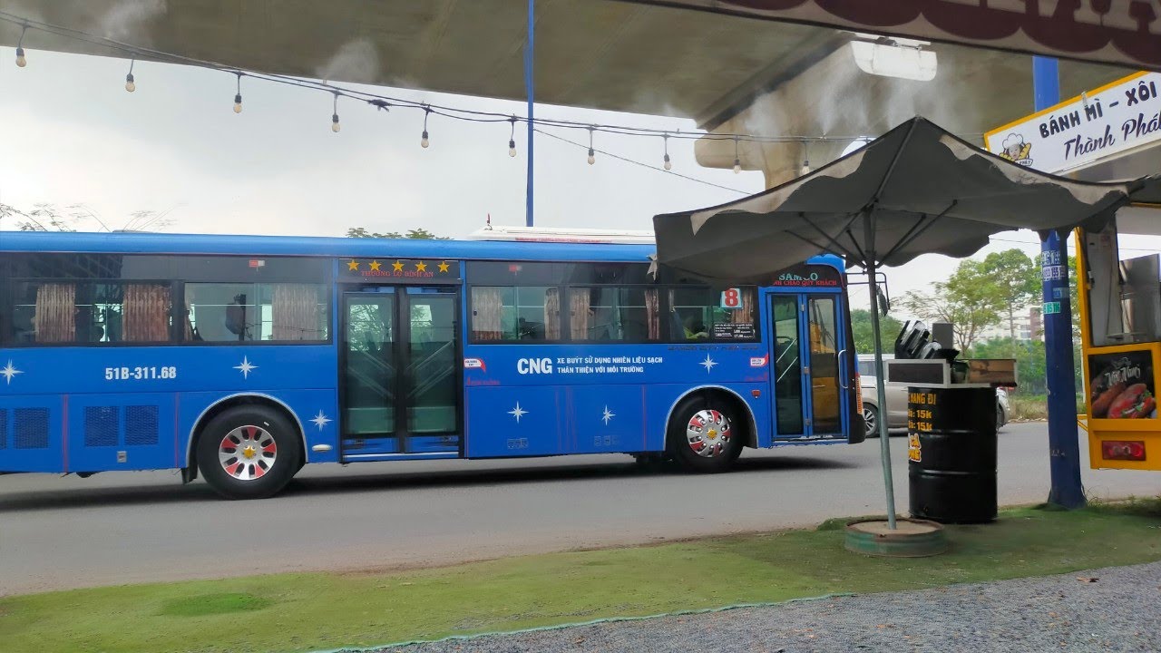 Tuyến xe bus 08 hành trình từ Đường Bạch Đằng đến CV Hoàng Văn Thụ ...
