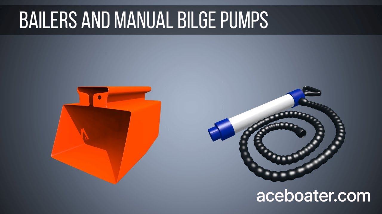 Bailers and manual bilge pumps - YouTube