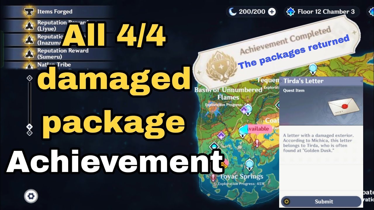 All 4/4 Damaged Package Achievement | Genshin Impact Natlan - YouTube