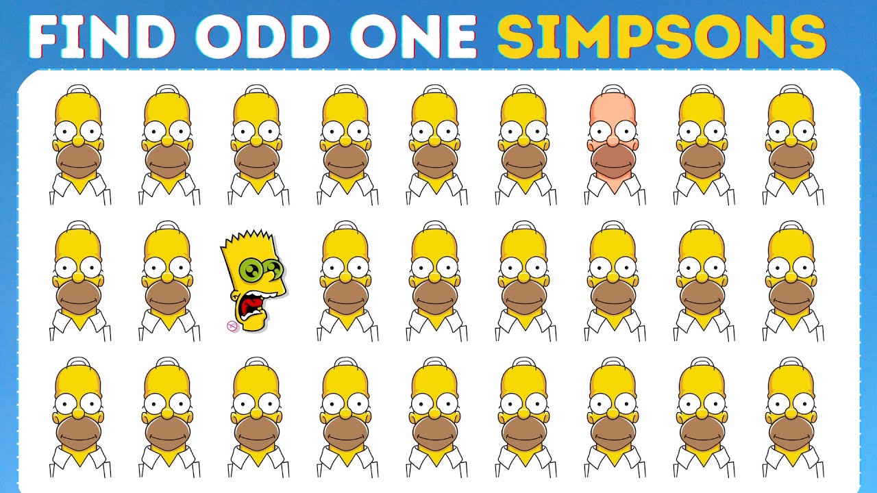 Find the odd one out - Simpsons Cartoon quiz game edition 30 levels ...