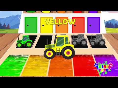 Paint The Tractor To Learn The colors For Kids || Kids Tube - YouTube