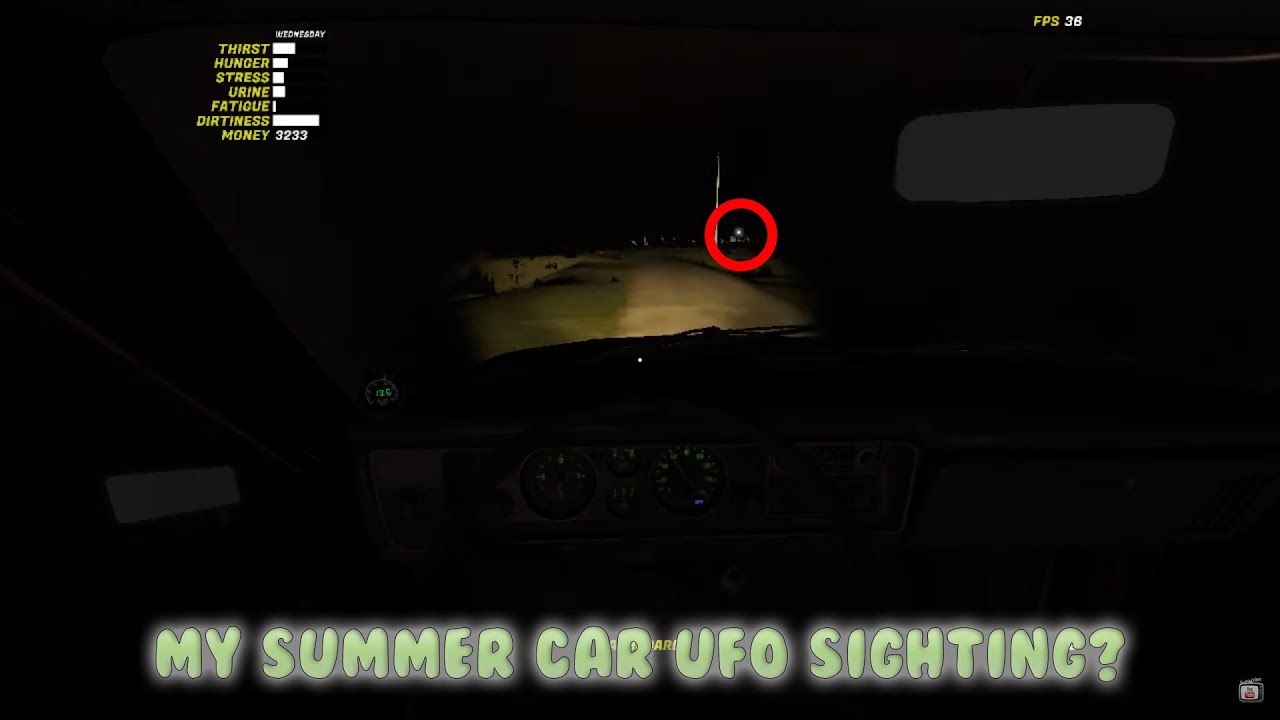 My Summer Car UFO Sighting? Or?... White Ball Of Light? - YouTube