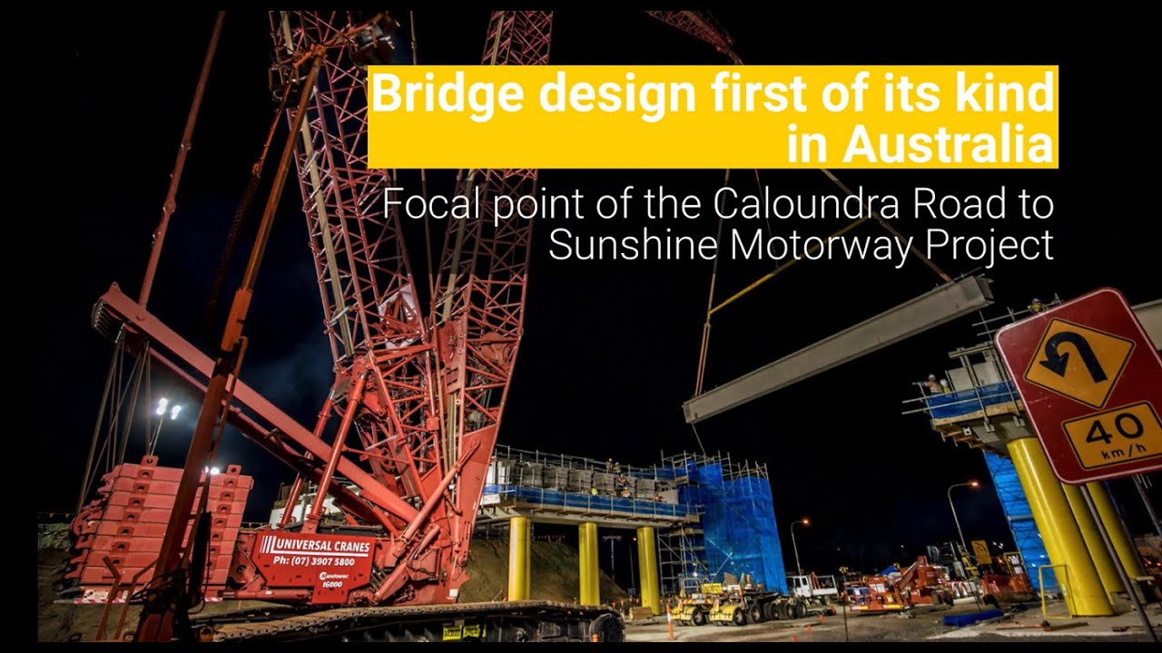 CR2SM Diverging Diamond Interchange Bridge Installation - YouTube