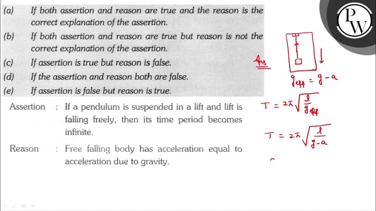 (a) If both assertion and reason are true and the reason is the correct explanation of the asser ...