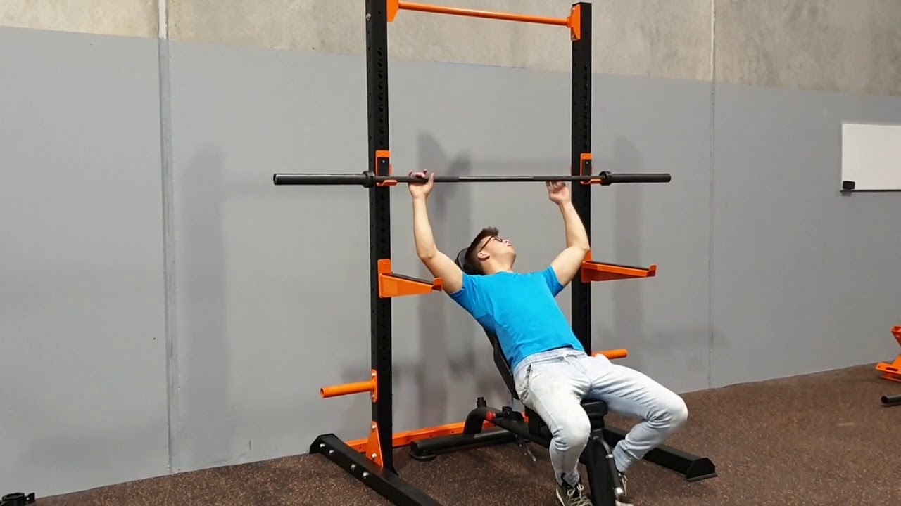 Powerhouse Fitness Adjustable Bench - YouTube
