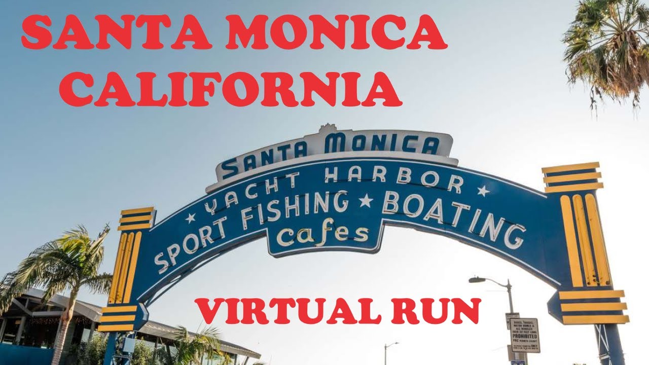 53 Minutes Virtual Run in Beautiful Santa Monica Beach, California with ...