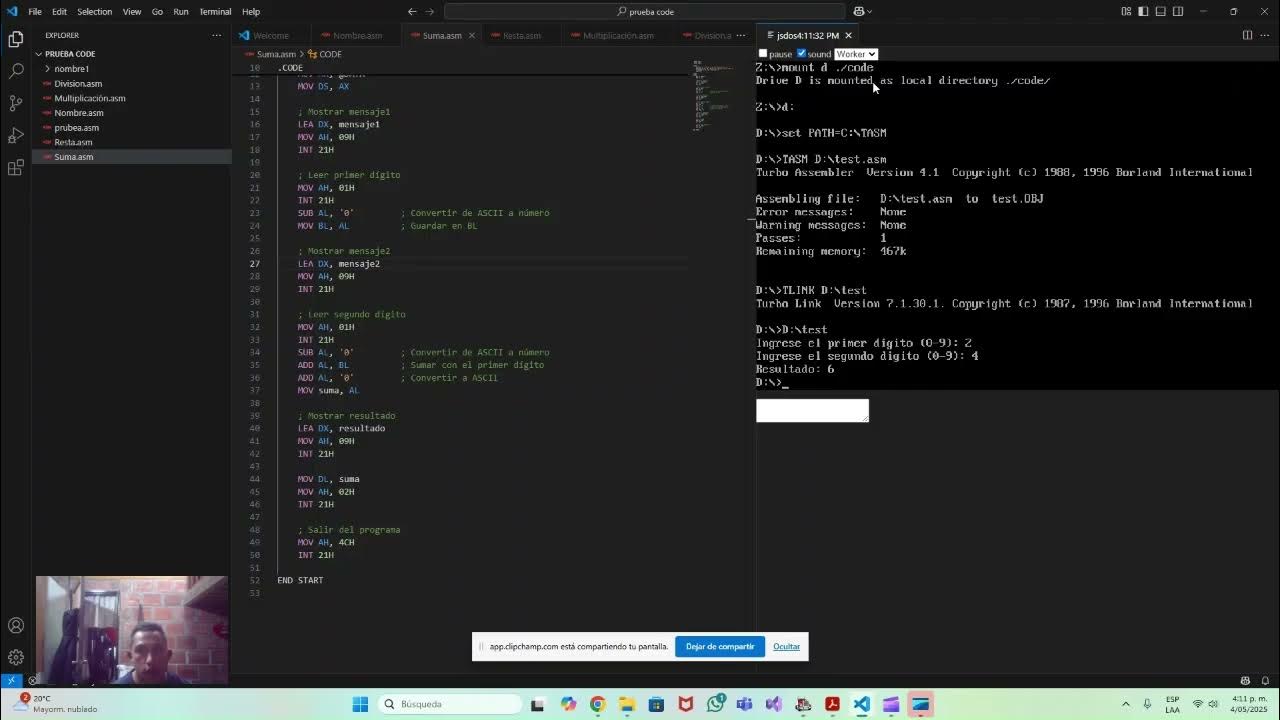 Instalación visual studio code y extension MASM/TASM - YouTube