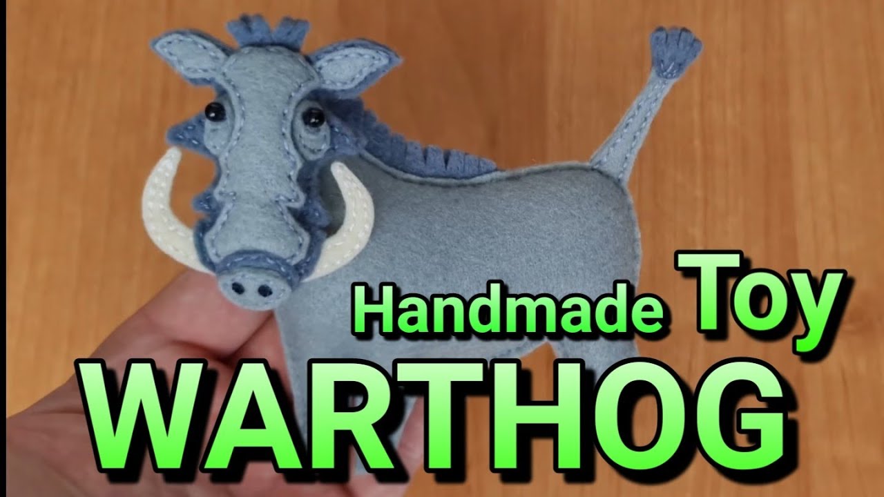 Handmade WARTHOG 🐗 / Felt Safari Animal Toy / Home Decor / Personalized ...