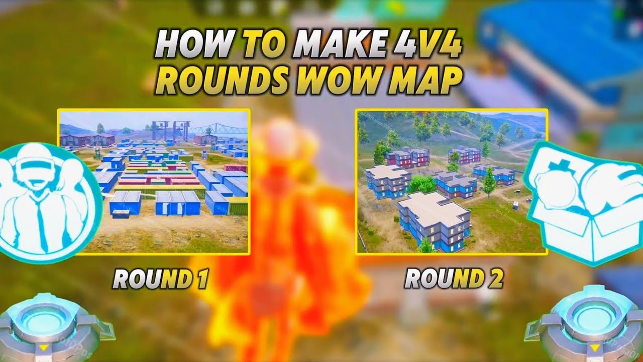 4 vs 4 multiple Rounds wow map full Detailed Tutorial | WOW MAP | PUBG ...