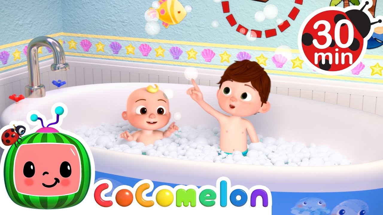 The Bubble Bath Song 🧼 Sing Along with Nina | CoComelon Nursery Rhymes ...