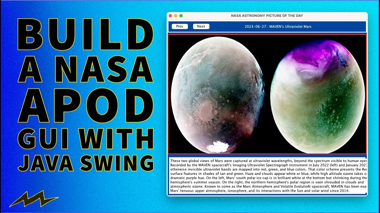 Build a NASA Astronomy Picture Of The Day GUI (APOD) | Java Swing | PART 1 - YouTube