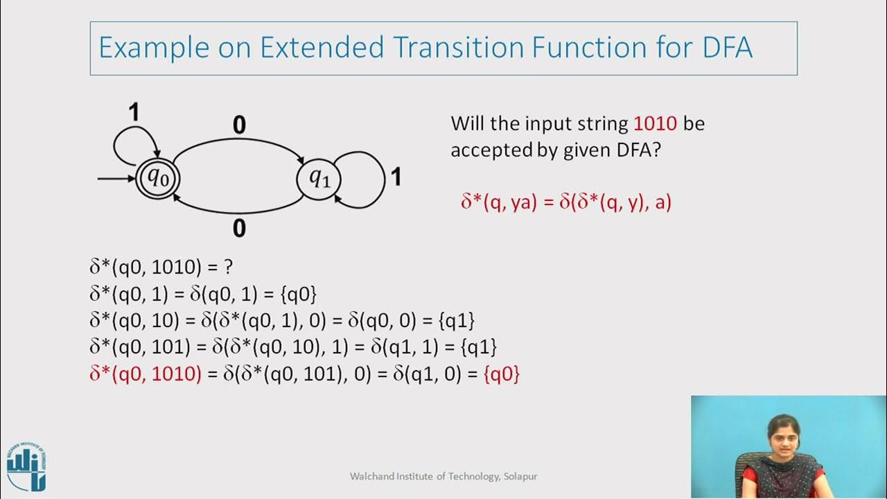 Extended Transition Function For Dfa Youtube