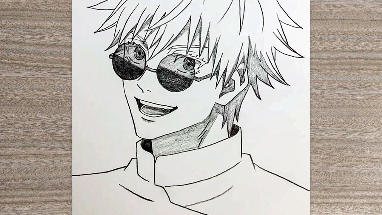 How to Draw Gojo Satoru | jujutsu kaisen drawing Step-by-Step - YouTube
