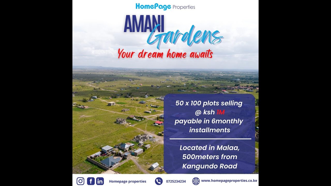 Amani Gardens Kangundo Road, 1/8th acre plots selling at Kes 1,000,000 ...