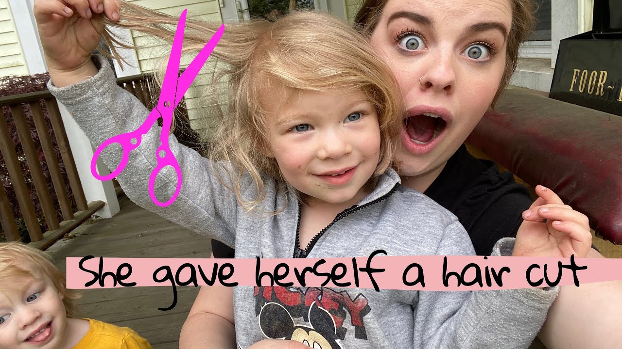 SHE CUT ALL HER HAIR! 😪 - YouTube
