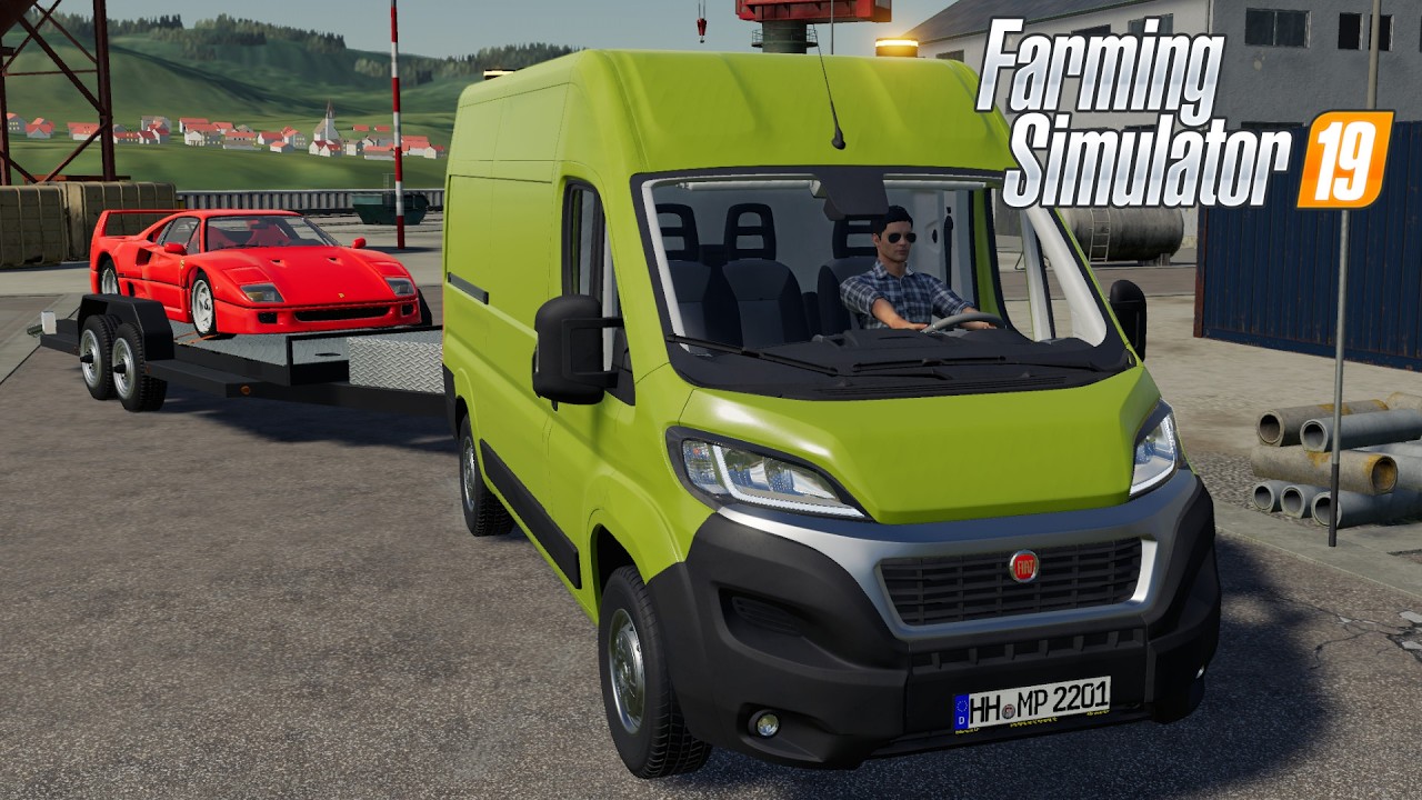 FS19 - TRANSPORTING an EXPENSIVE FERRARI F40 - NEW CAR MOD for Farming ...