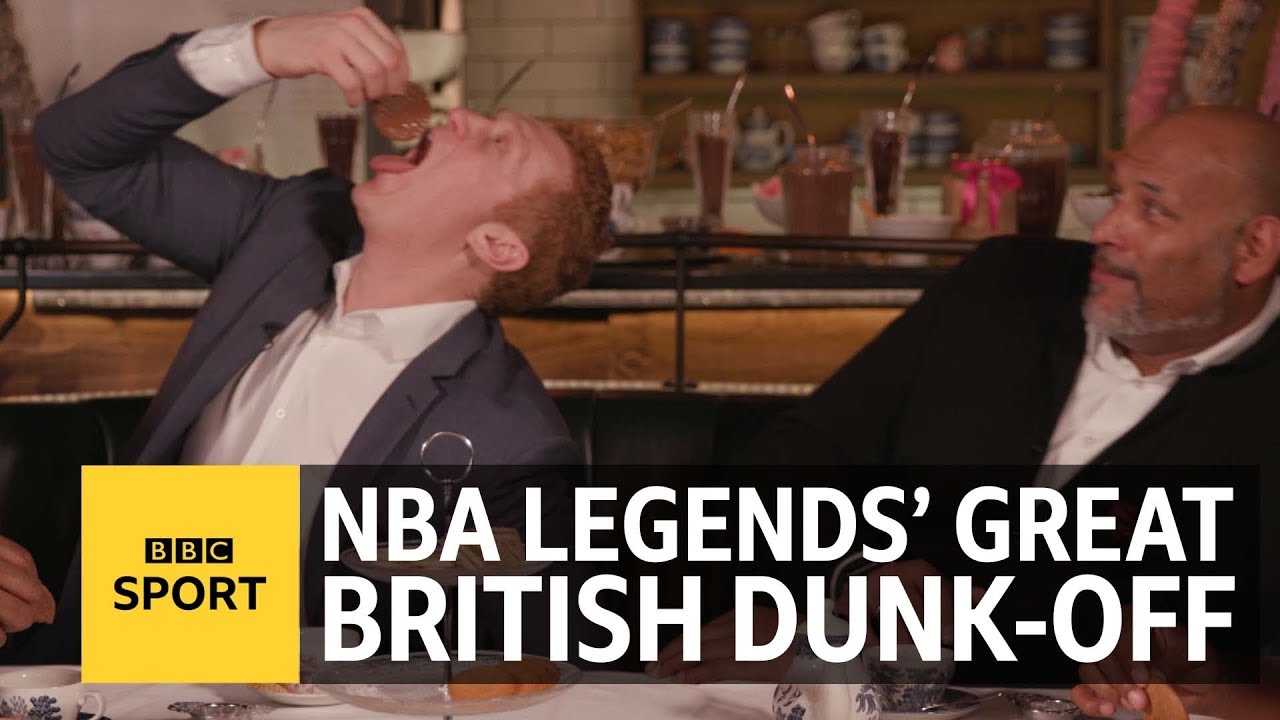 NBA London: Legends dunking competition...with biscuits - BBC Sport ...
