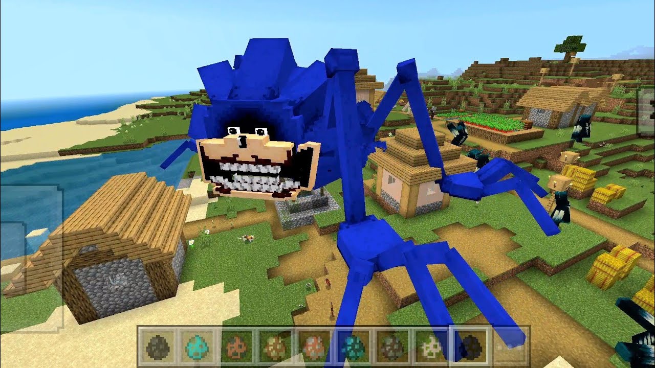 New Shin Sonic vs Minecraft Mobs - YouTube