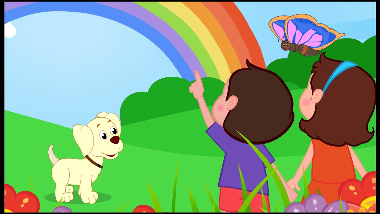 Indradhanush || Animated Hindi Rhyme for UKG Kids || Animated Rhyme ...