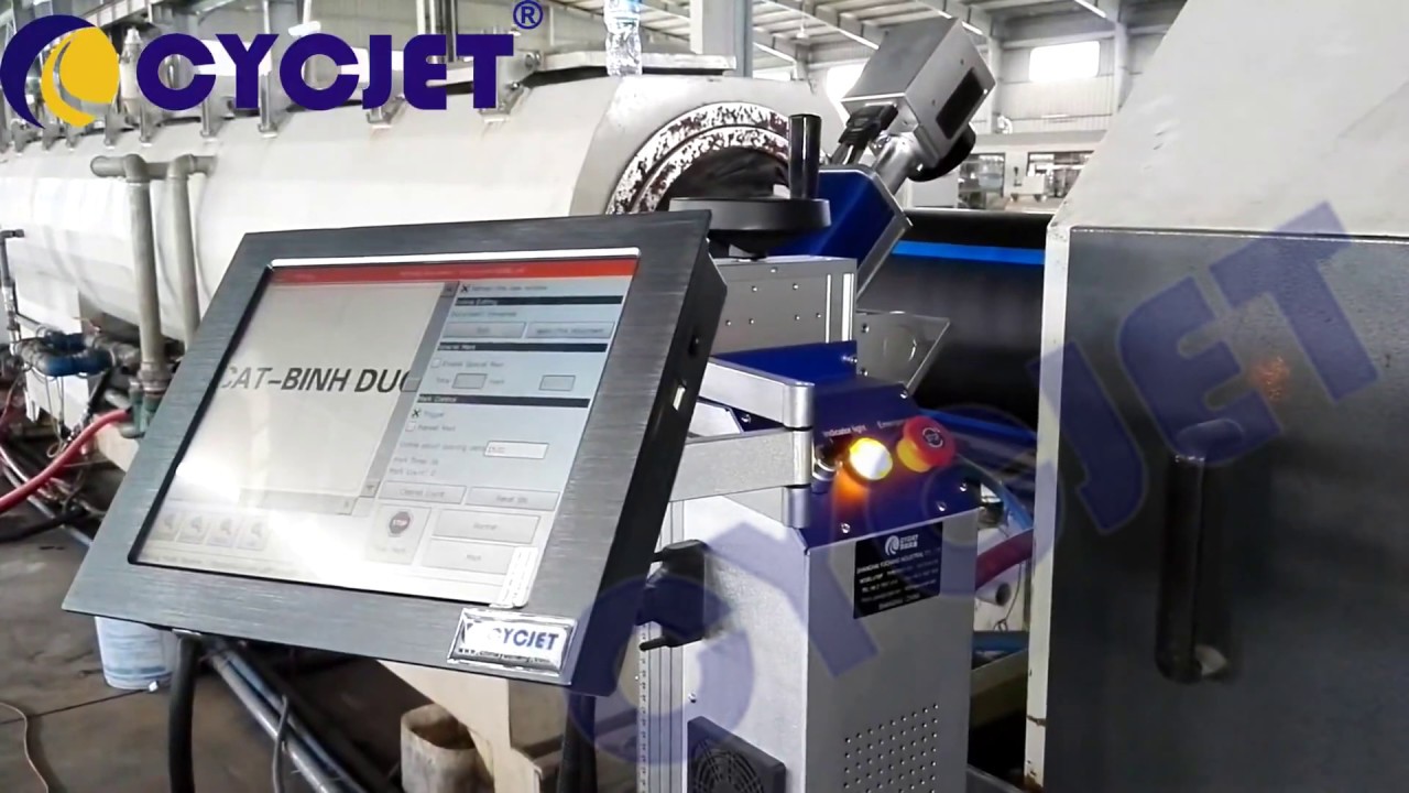 CYCJET LF30F Black HDPE Fly Laser Printer/Laser Coding Machine/Laser ...