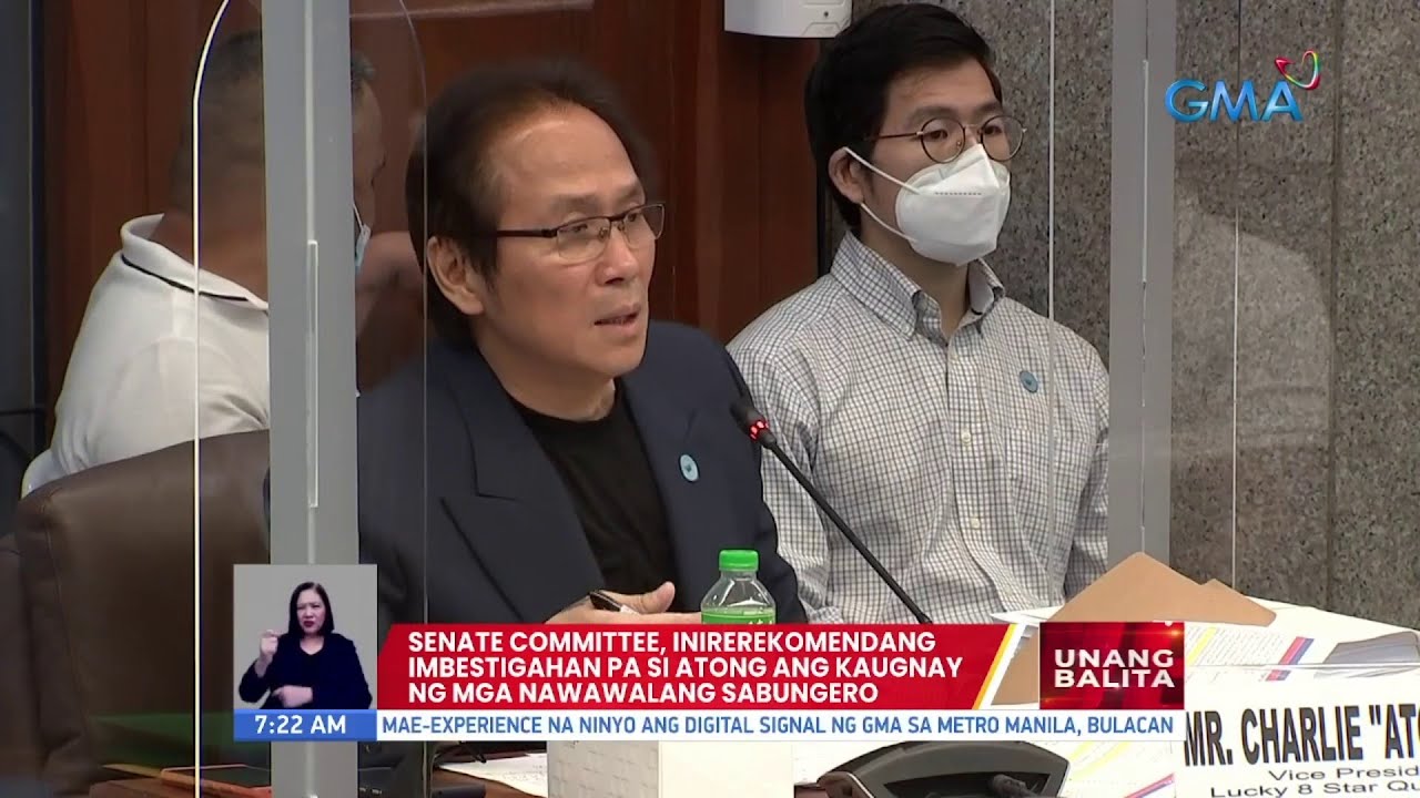 Senate committee, inirerekomendang imbestigahan pa si Atong Ang | UB ...
