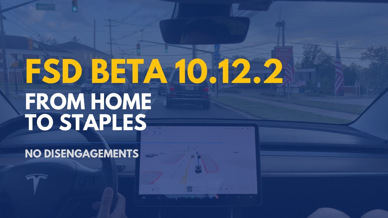 Tesla FSD Beta 10.12.2 - From Home to Staples - No disengagements - YouTube