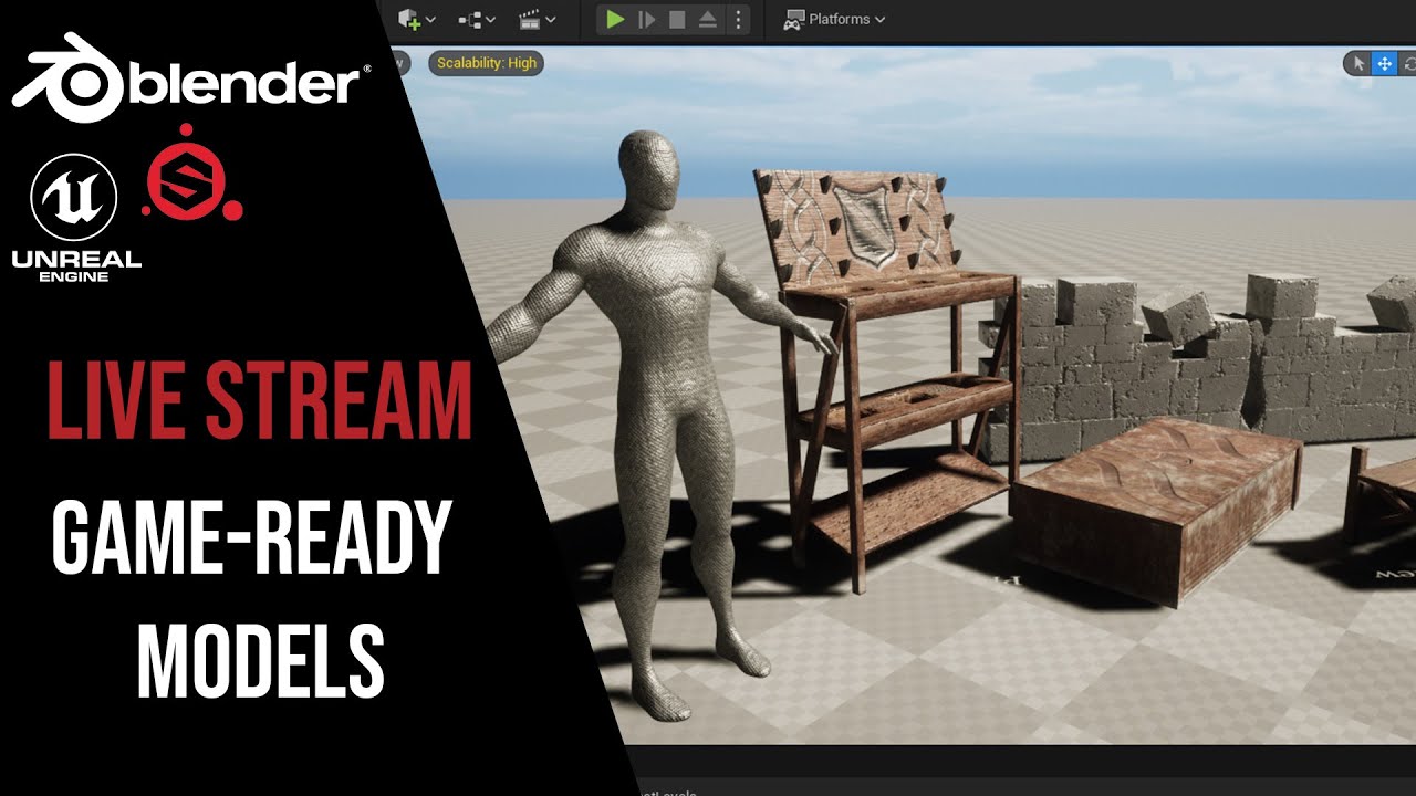 Стрим 6 - Модели для игры в Blender/Substance/Unreal Engine (Game-ready ...