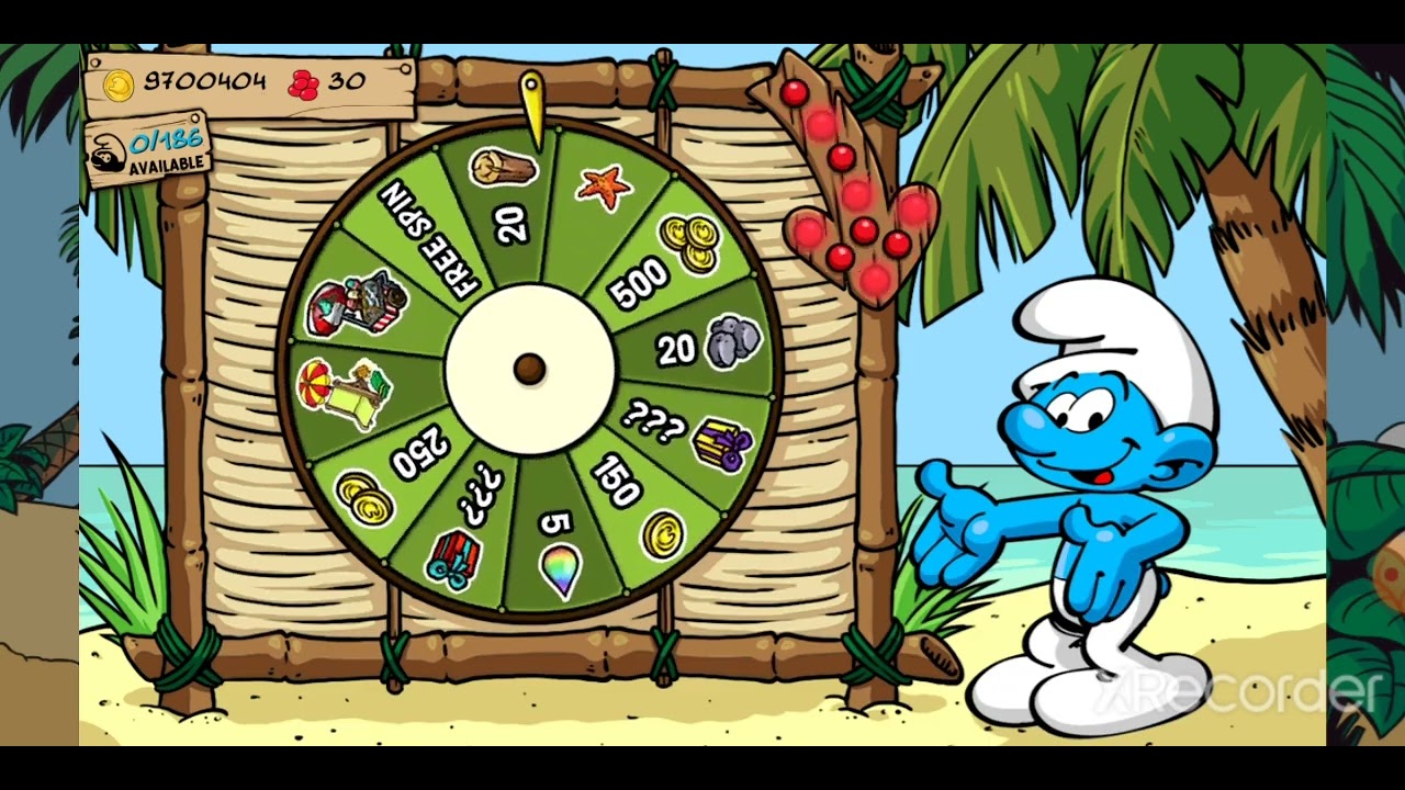 smurfs village game - lucky smurf on island - YouTube
