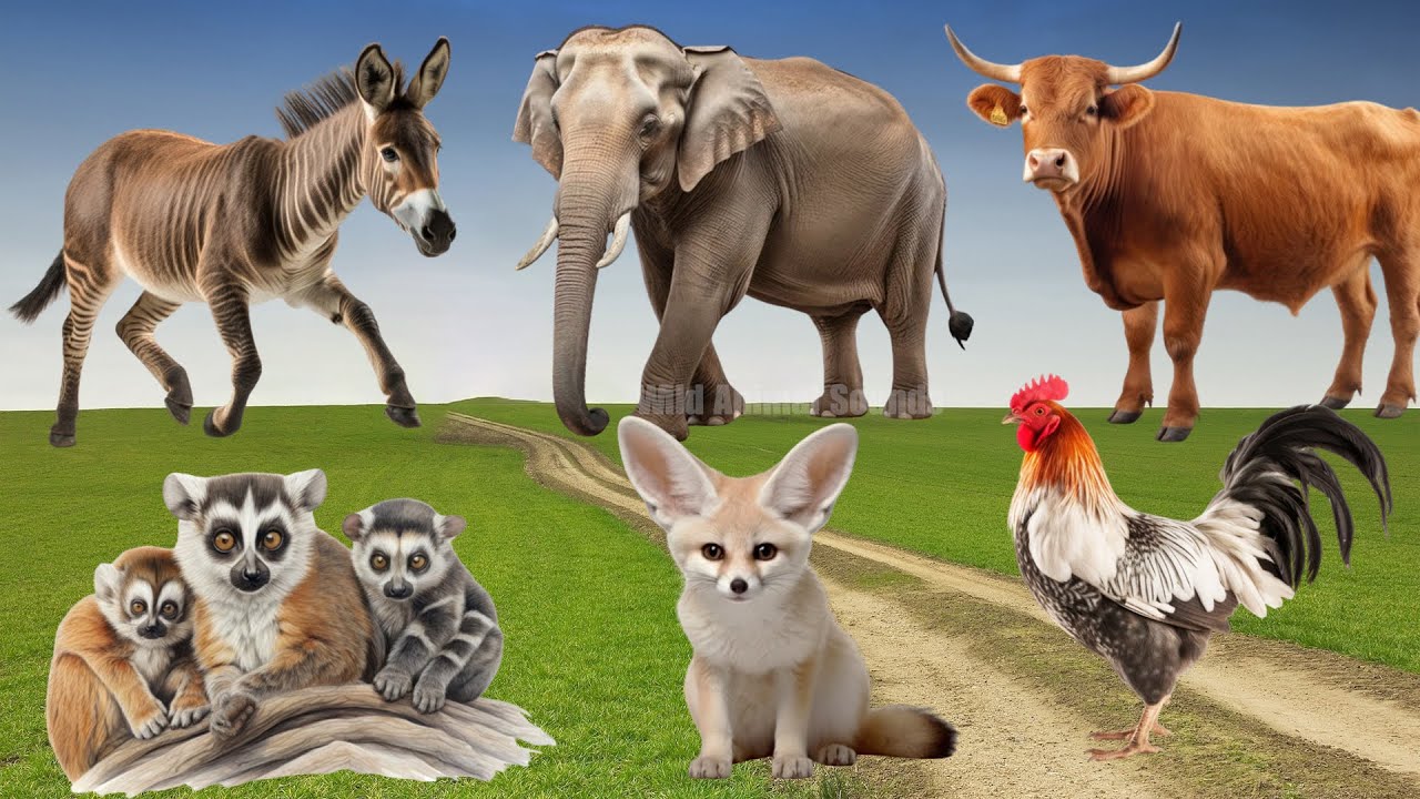 Lovely Animal Sounds Around Us: Lemurs, Elephant, Cow, Duck, Fox ...