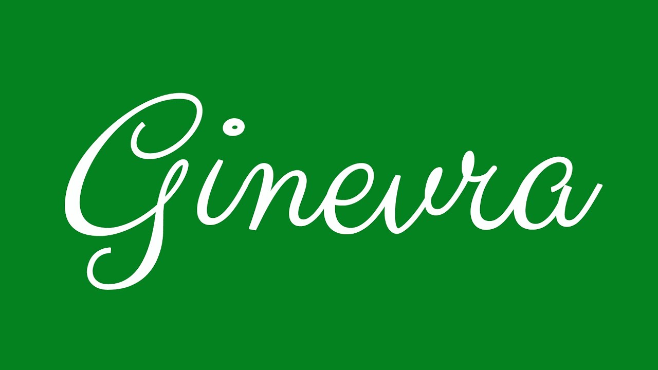 Learn how to Sign the Name Ginevra Stylishly in Cursive Writing - YouTube