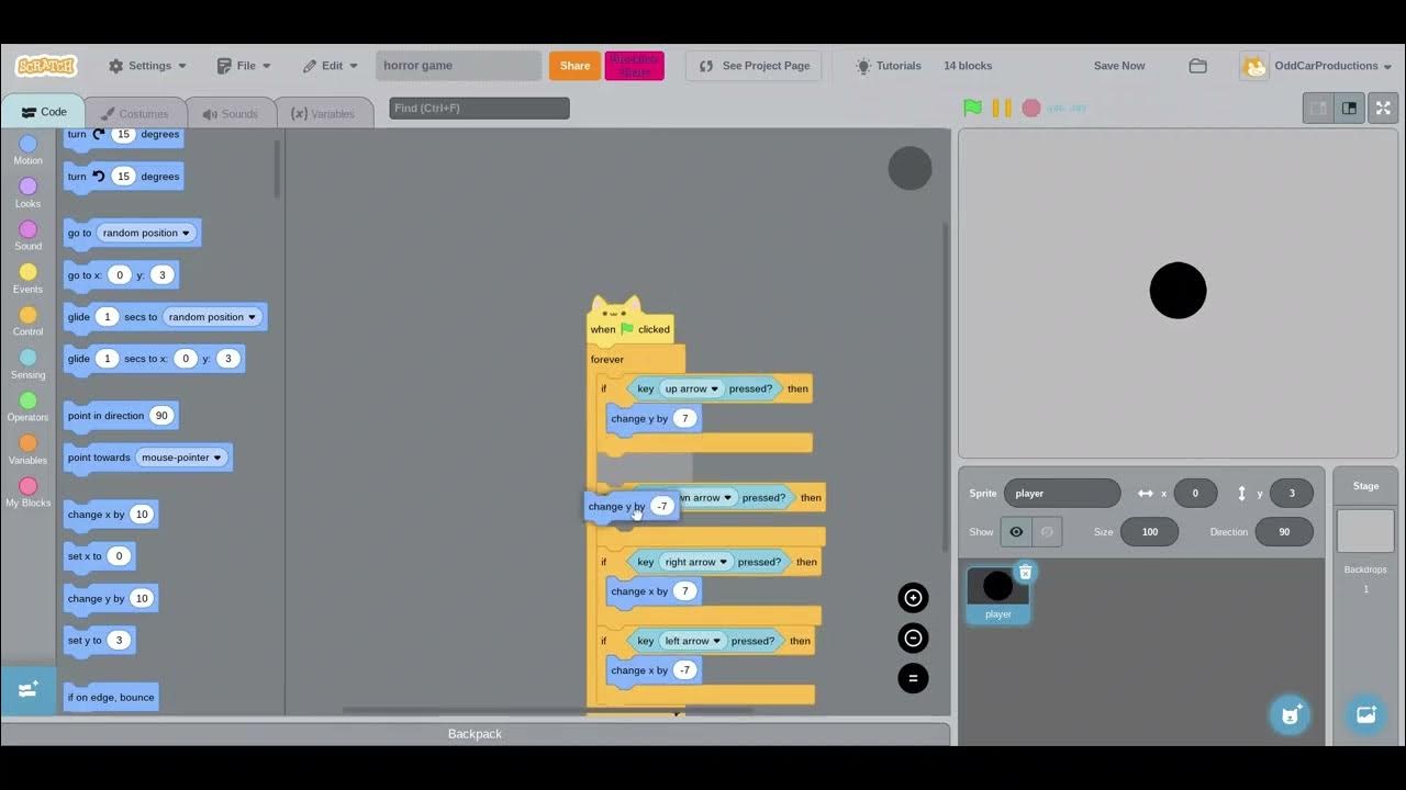 How to make a horror game in scratch (part 1) - YouTube