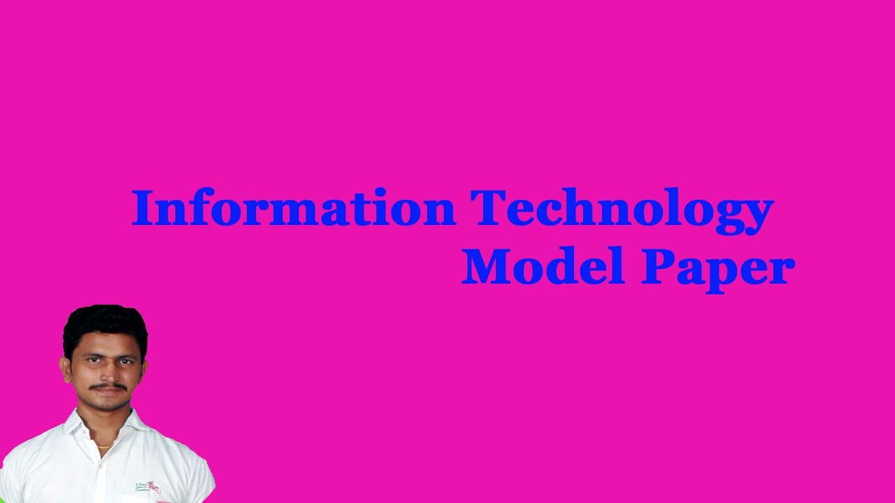 Information Technology Model Paper ||1st Sem Bcom Information ...