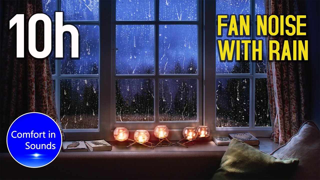 SLEEP NOW ! Heater Fans and Rain Sounds + Heater White Noise - YouTube