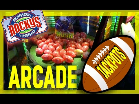 Goal Line Rush Arcade Game JACKPOTS | Rocke's Arcade - YouTube