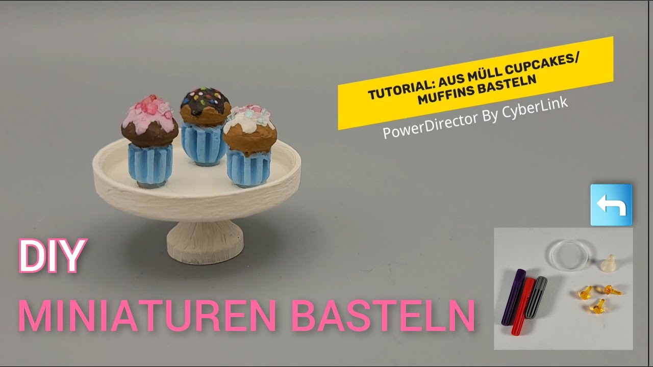 Tutorial: Mini-Cupcakes/Muffins basteln / DIY: how to craft miniature ...