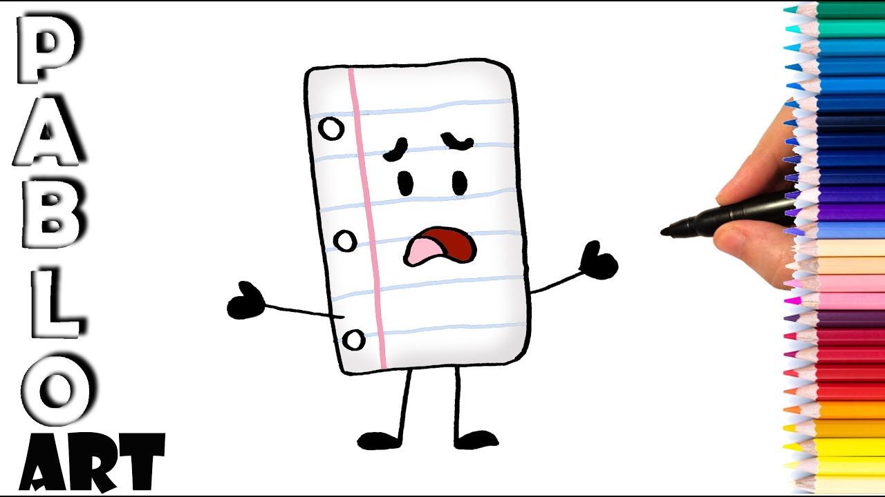 How to draw Paper from Inanimate Insanity | Learn to Draw step by step ...