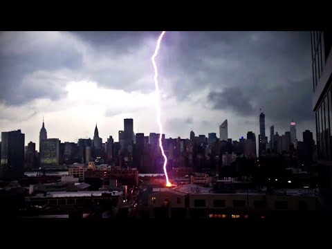 Scary closeup lightning strikes #compilation 01 - YouTube