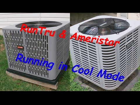 2021 RunTru by Trane & 2018 Ameristar Heat Pumps Running (Cool Mode ...