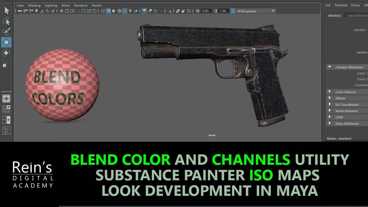 Hypershade Utility - Blend Colors, Channels. Look development using ISO maps from Substance ...