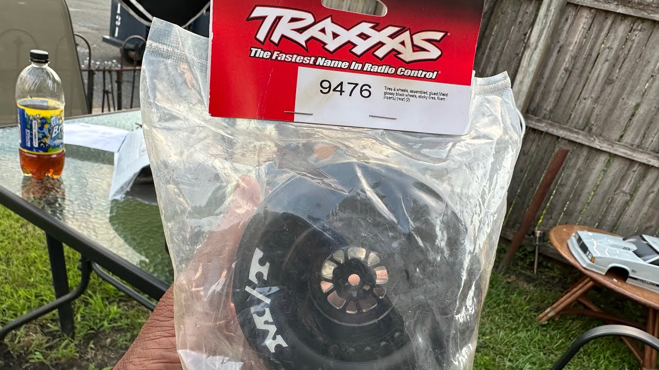 Changing my drag tires for Traxxas new sticky drag tires!!! - YouTube