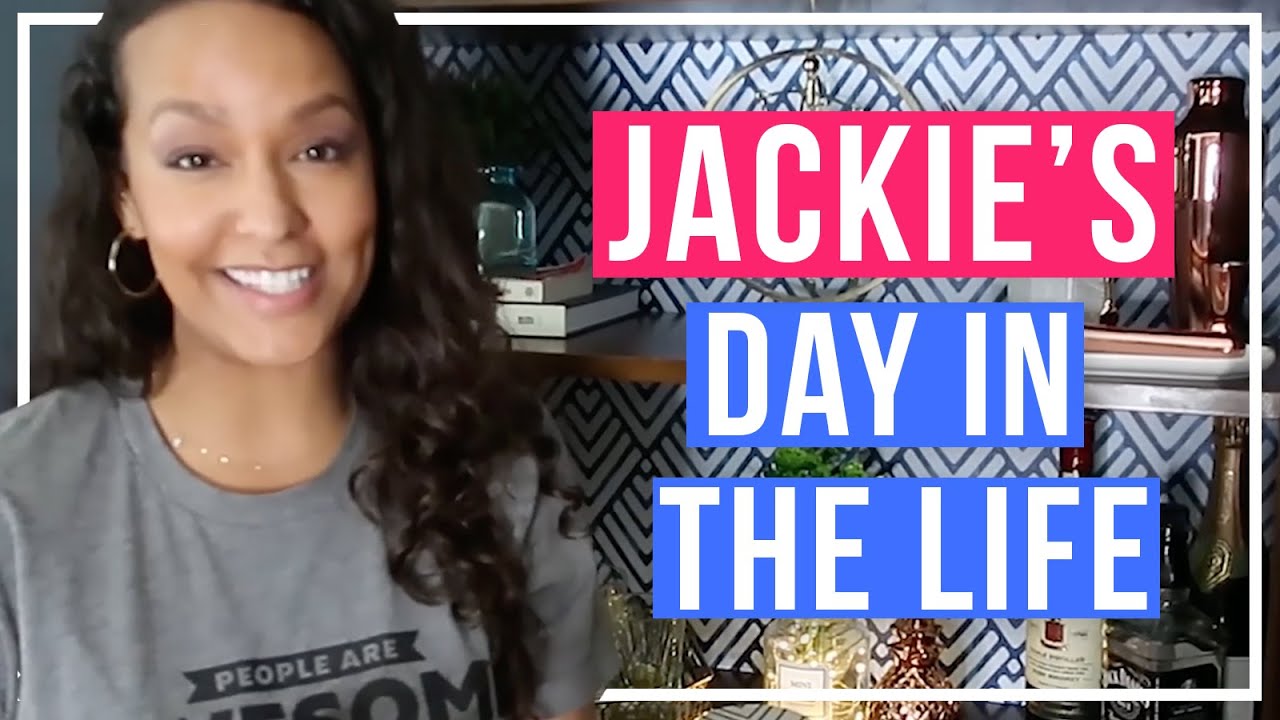 Jackie's Curly Hair Routine and EPIC Bar Cart Makeover!! - YouTube