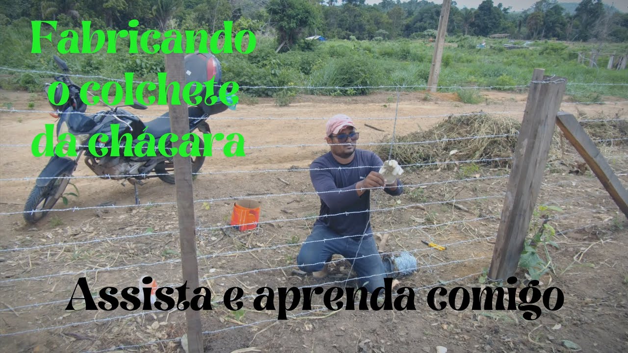 como fazer colchete com arame farpado #roça #agro #sitio #fazenda# ...