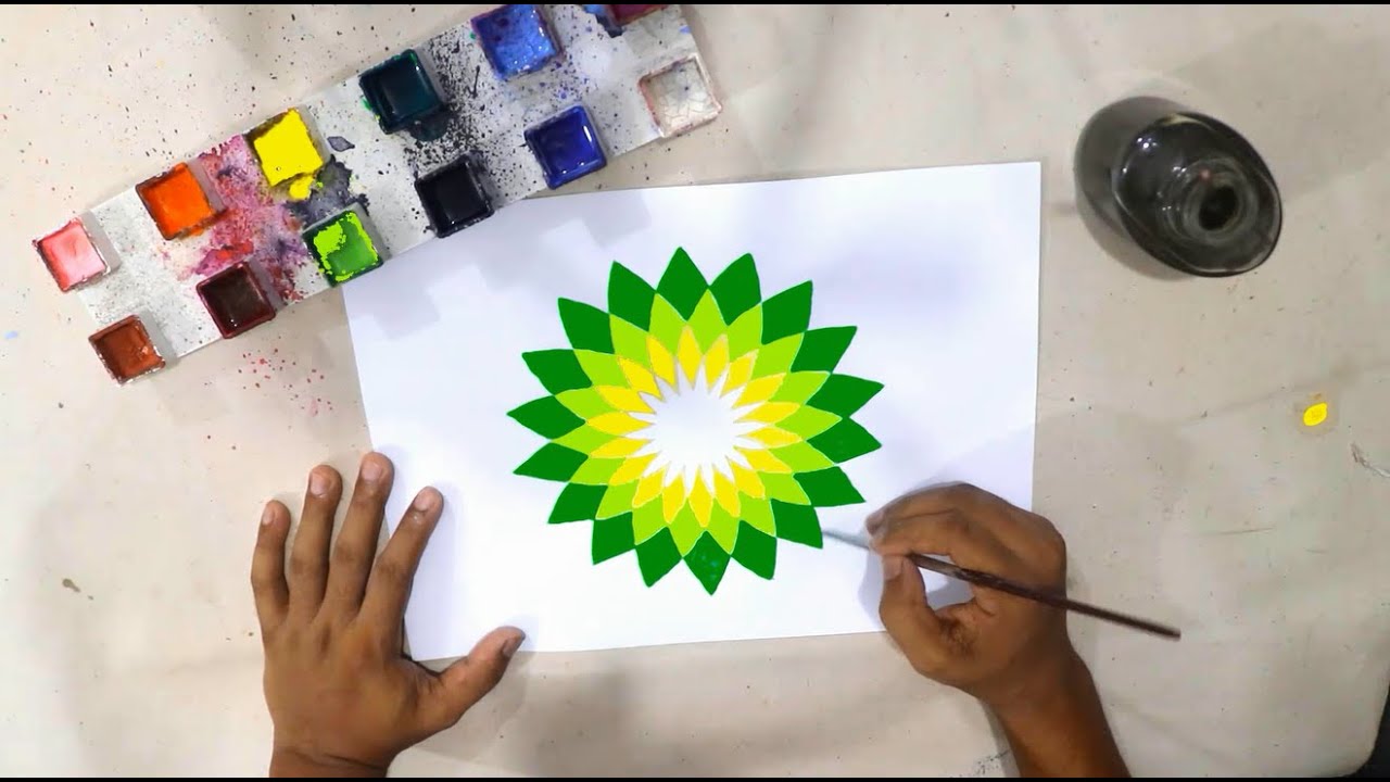 How to draw the BP logo - YouTube