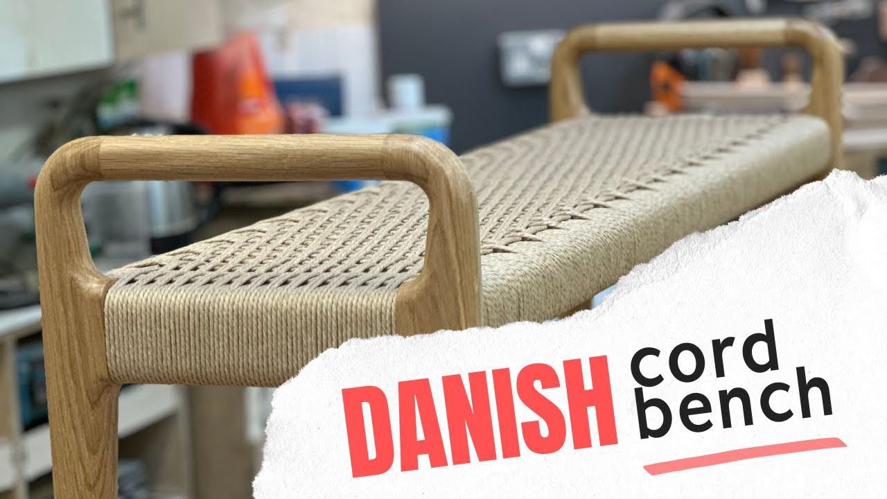Making a handmade danish cord bench - YouTube