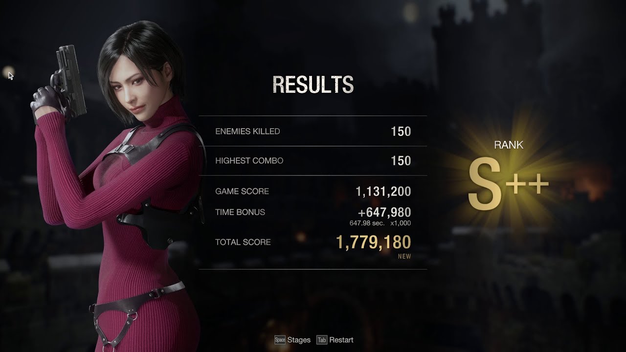 RE4 Ada Castle S++ 1,779,180 Resident Evil 4 Remake Mercenaries - YouTube