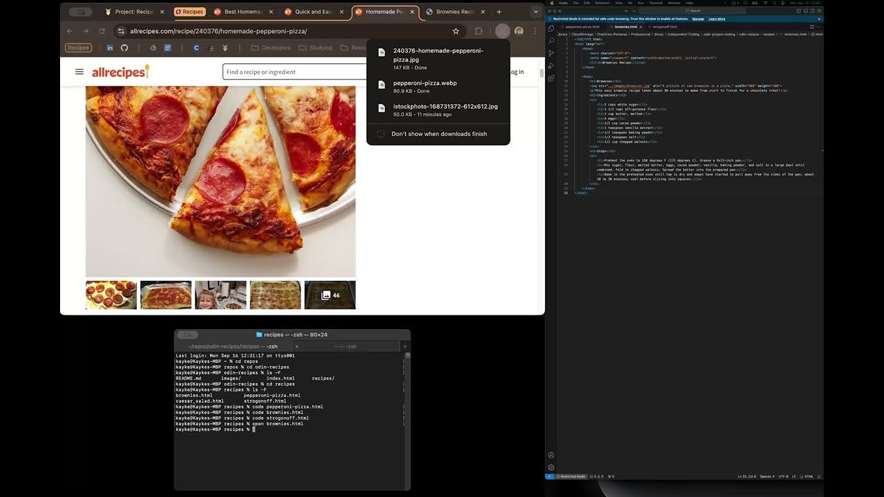 16-09-2024 | html css | finishing 1st proj. learning css & exercise - YouTube