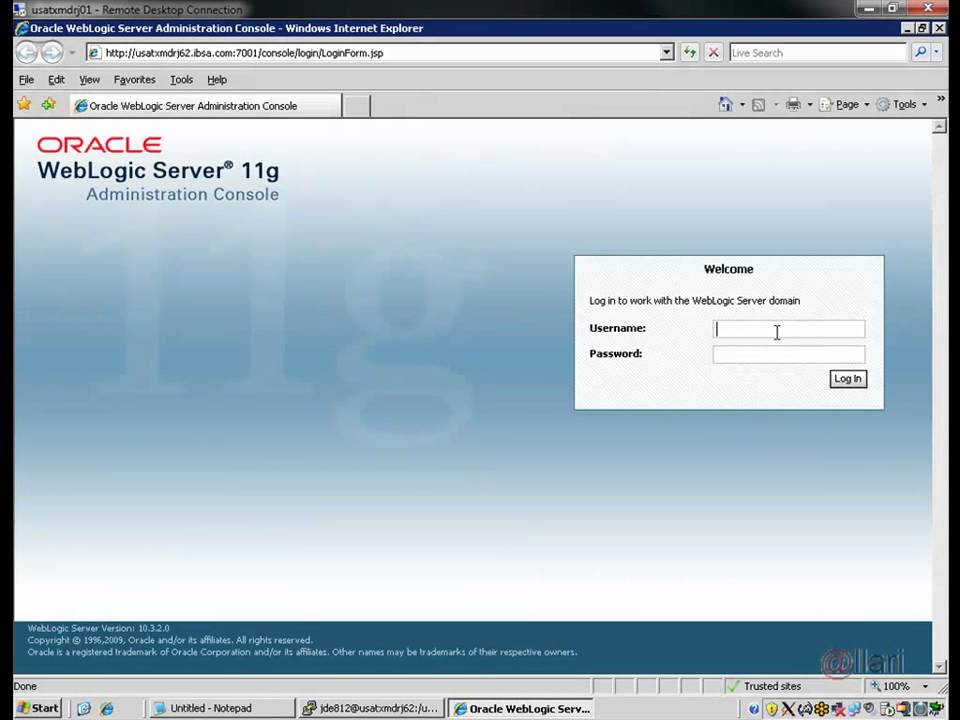 Oracle EnterpriseOne - Changing the Weblogic Password in EnterpriseOne ...
