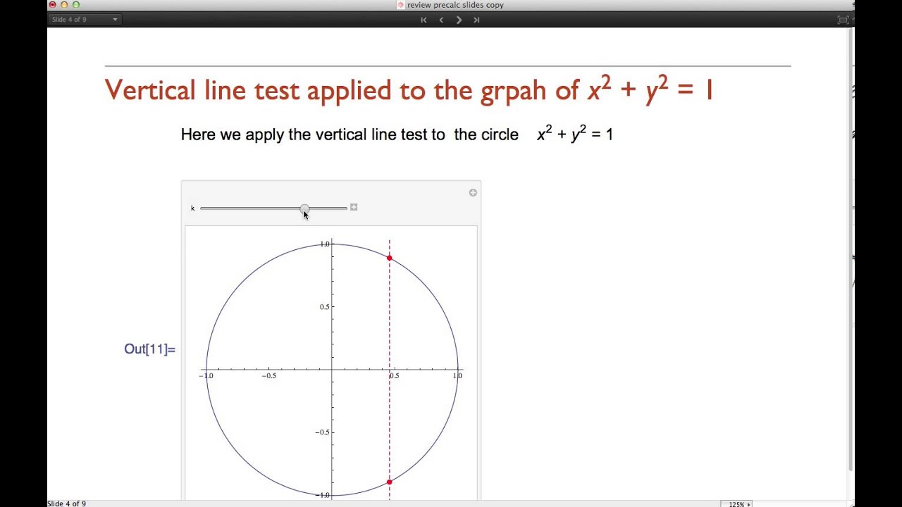 Precalculus, Lecture 11, Part 7, Vertical Line Test - YouTube